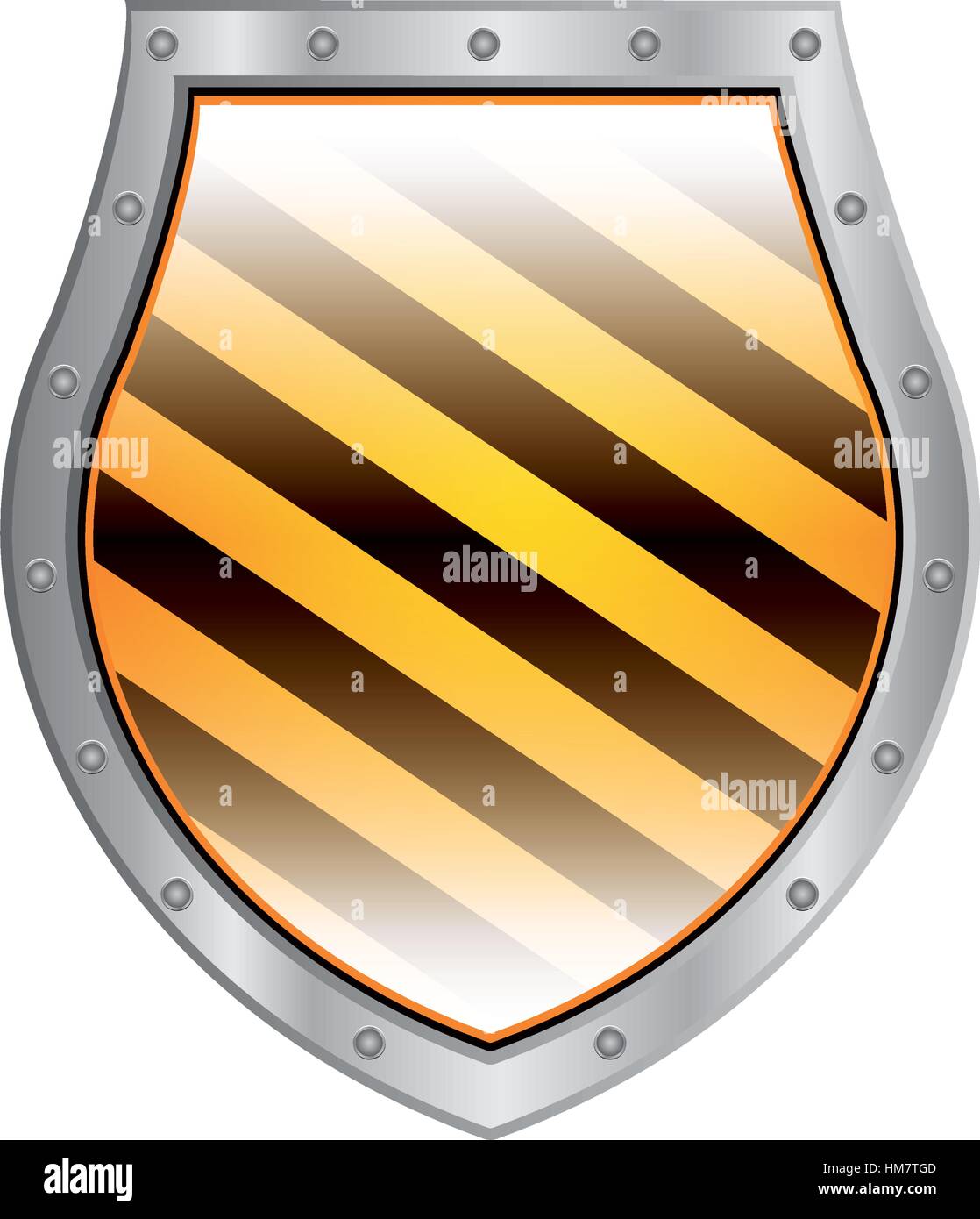metallic shield with right diagonal stripe vector illustration Stock ...
