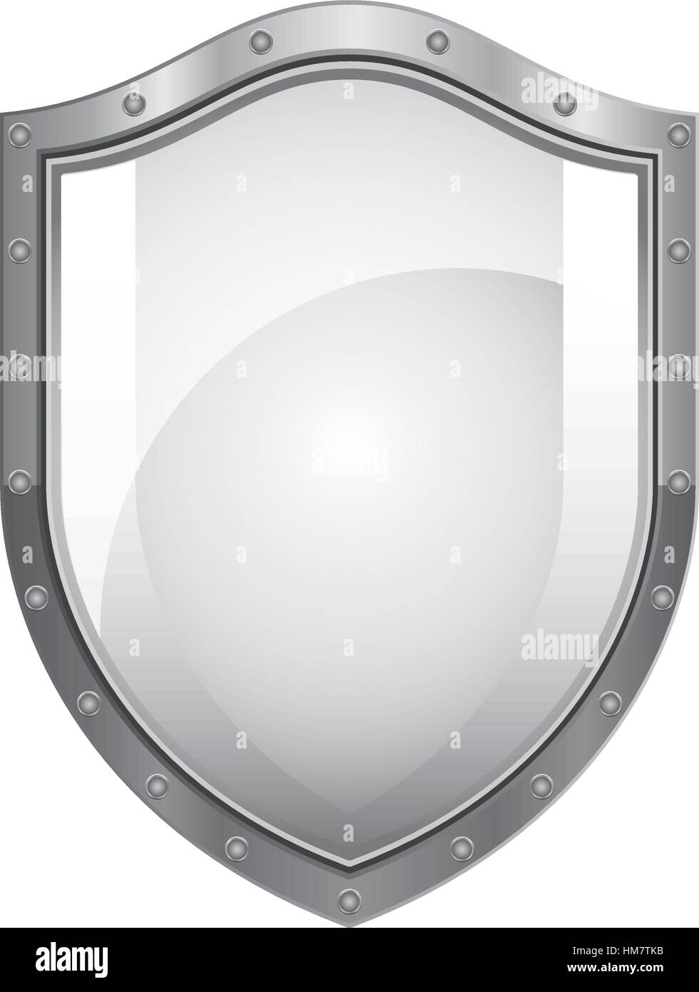 metallic shield with reflection and shiny vector illustration Stock ...