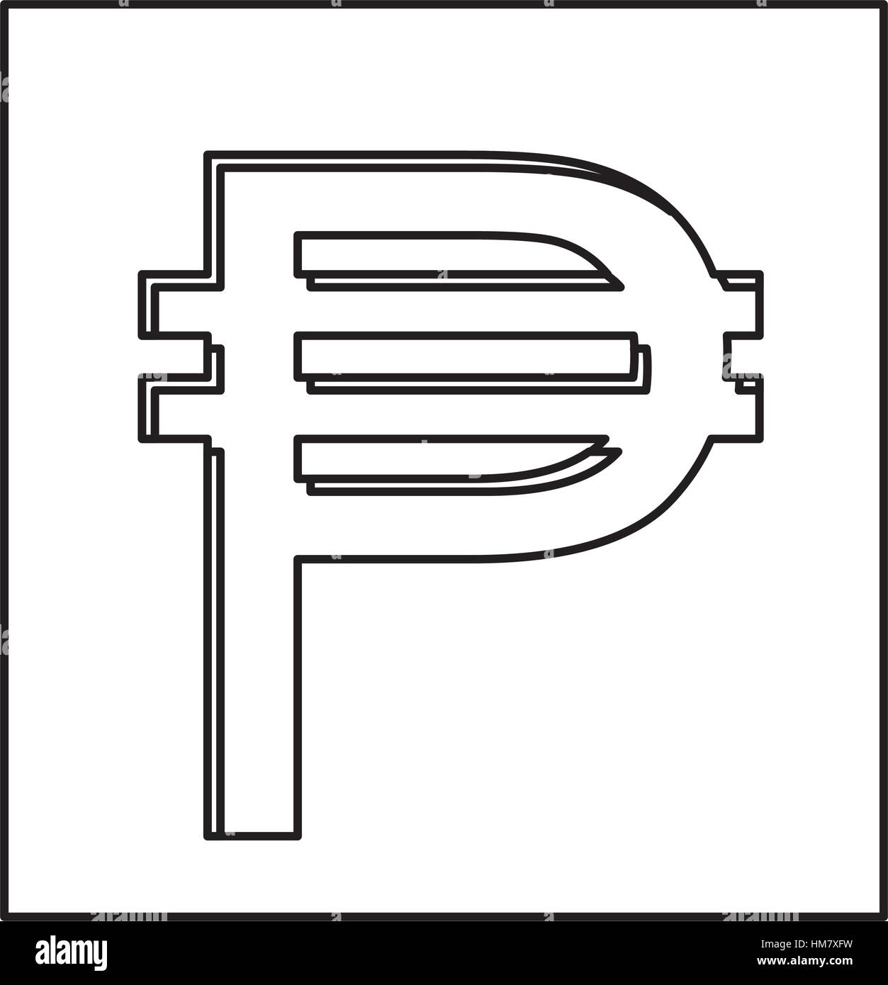 Philippine peso symbol Stock Vector Images - Alamy