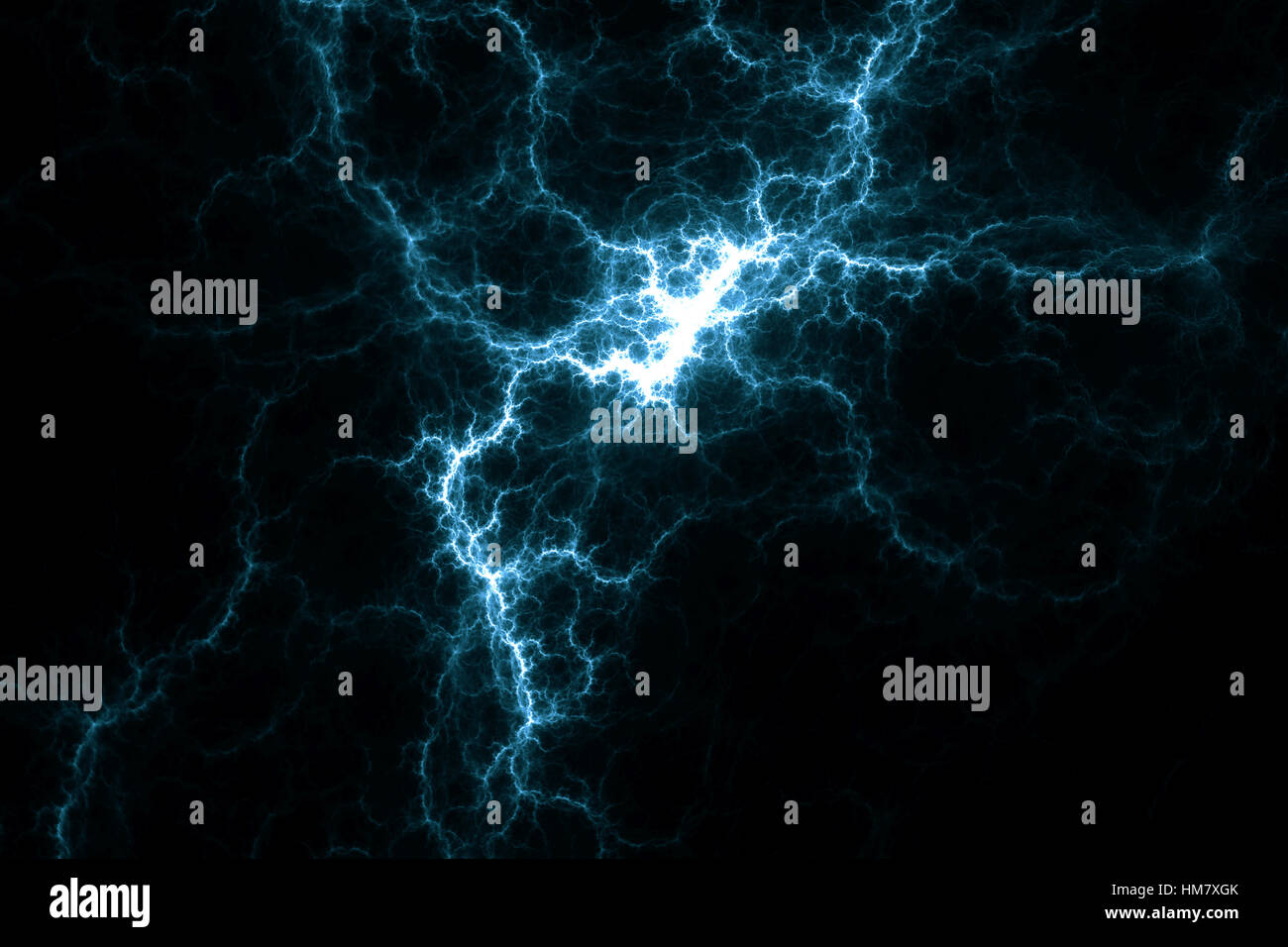 Blue lightning design. Abstract background. Isolated on black ...