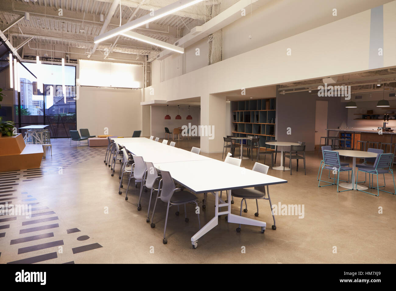 Empty cafeteria in a corporate business, Los Angeles Stock Photo - Alamy