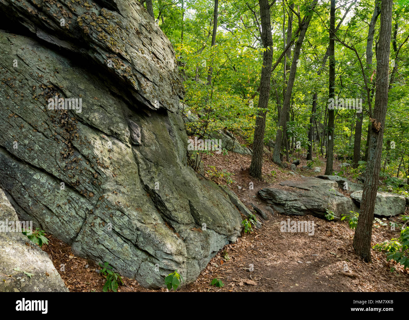 Appalachian Trail Edges along Rock Formation in rocky Pennsylvania ...