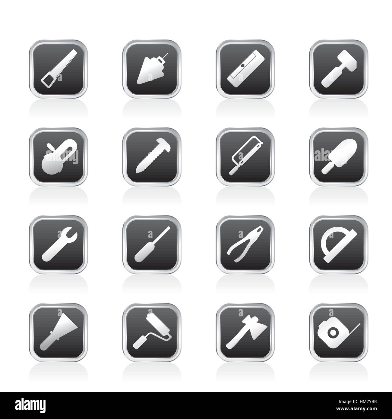 Construction and Building Tools icons Stock Vector Image & Art - Alamy