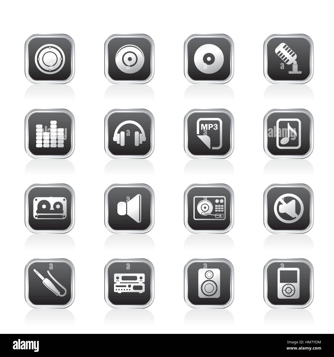 Music and sound Icons Stock Vector Image & Art - Alamy