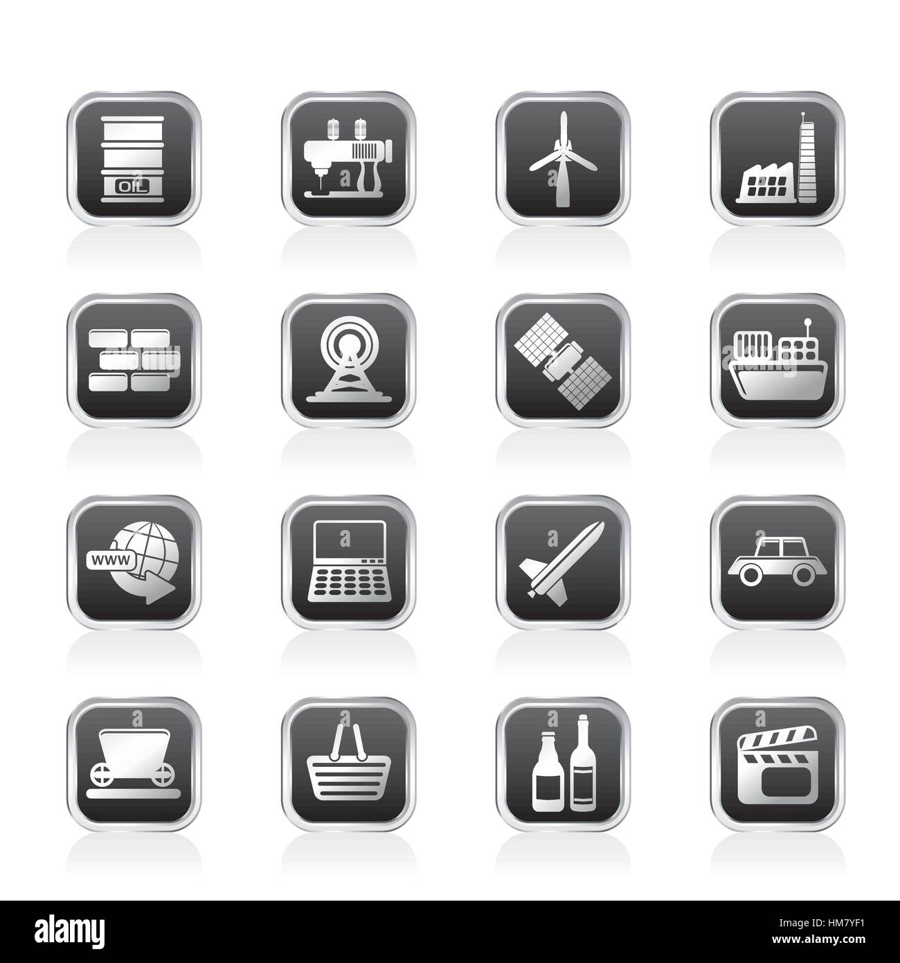Simple Business and industry icons Stock Vector Image & Art - Alamy