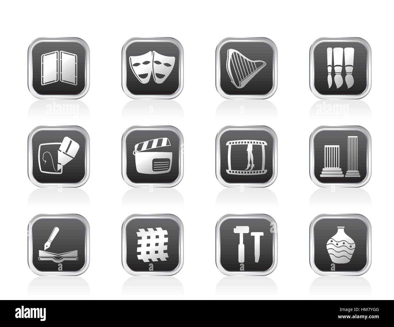 different kind of Arts Icons Stock Vector Image & Art - Alamy