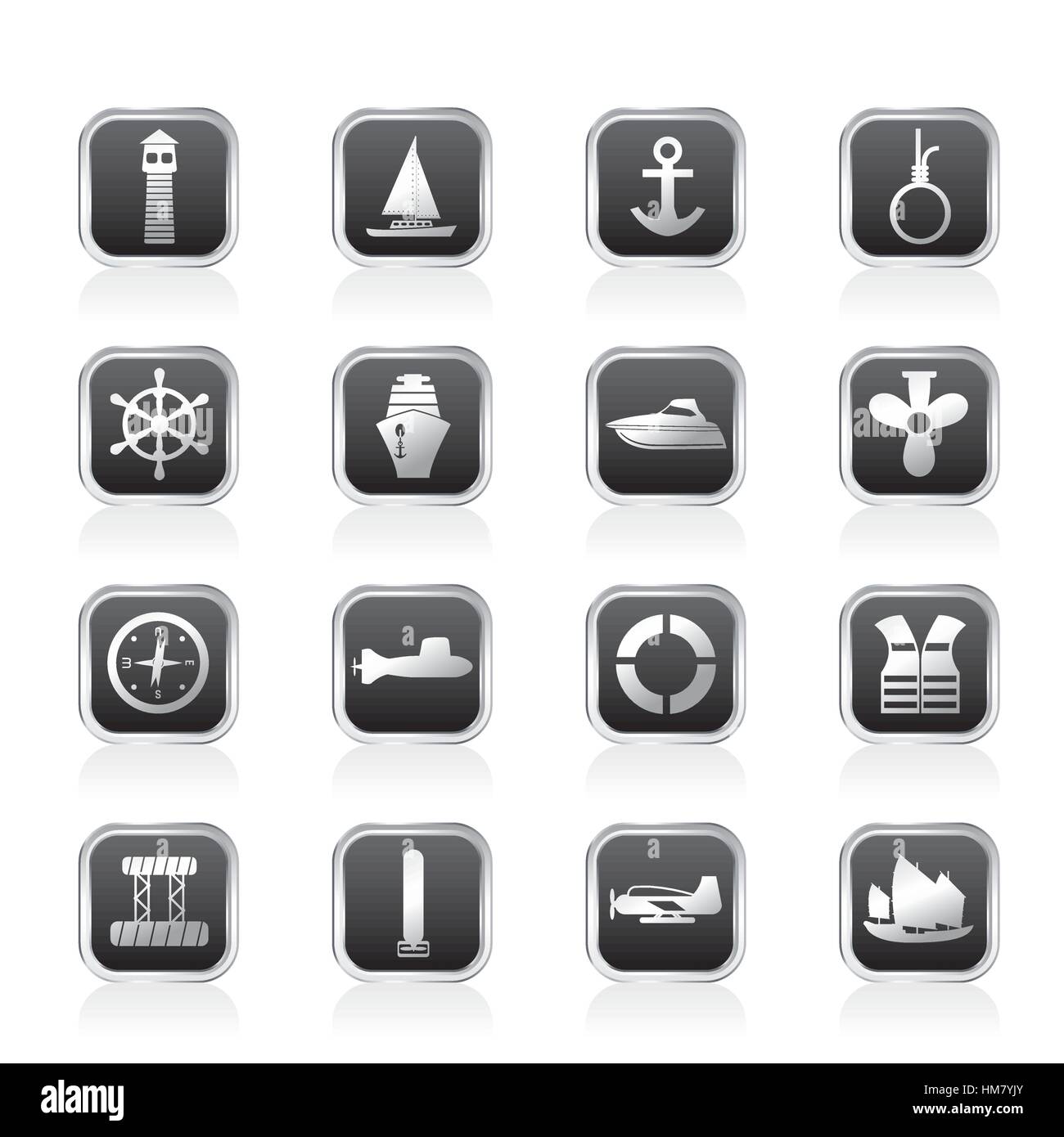 Marine industry icons hi-res stock photography and images - Alamy