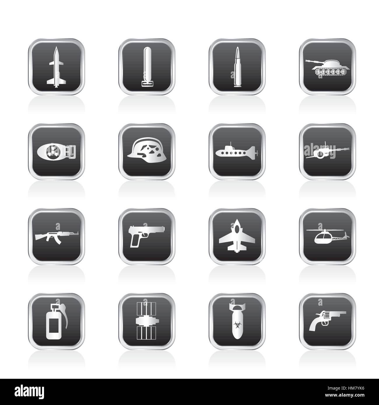 Simple icon military missile Cut Out Stock Images & Pictures - Alamy