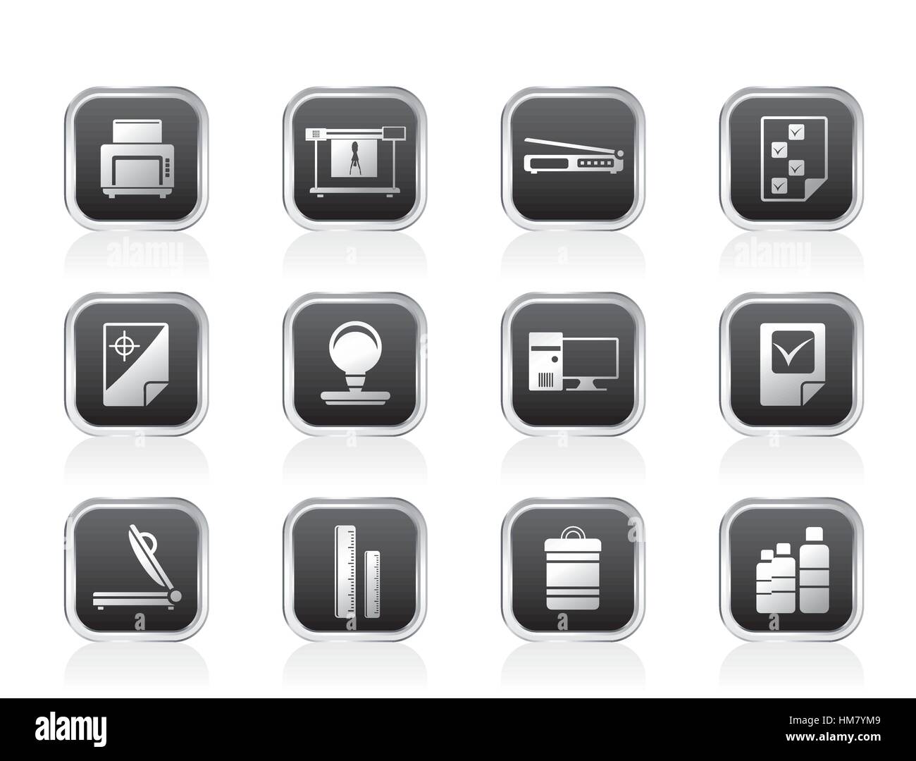 Print industry Icons Stock Vector Image & Art - Alamy