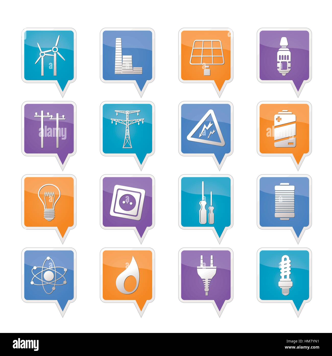 Electricity pillar Stock Vector Images - Alamy