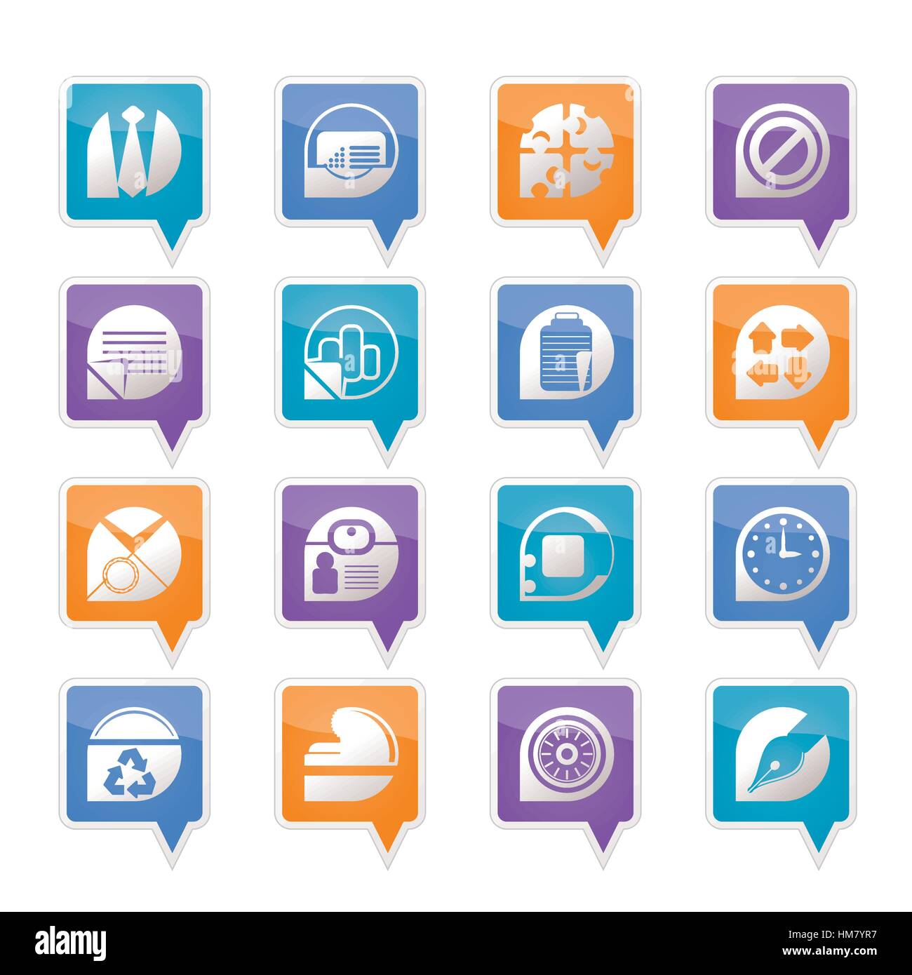 Simple Business and Office Icons Stock Vector Image & Art - Alamy