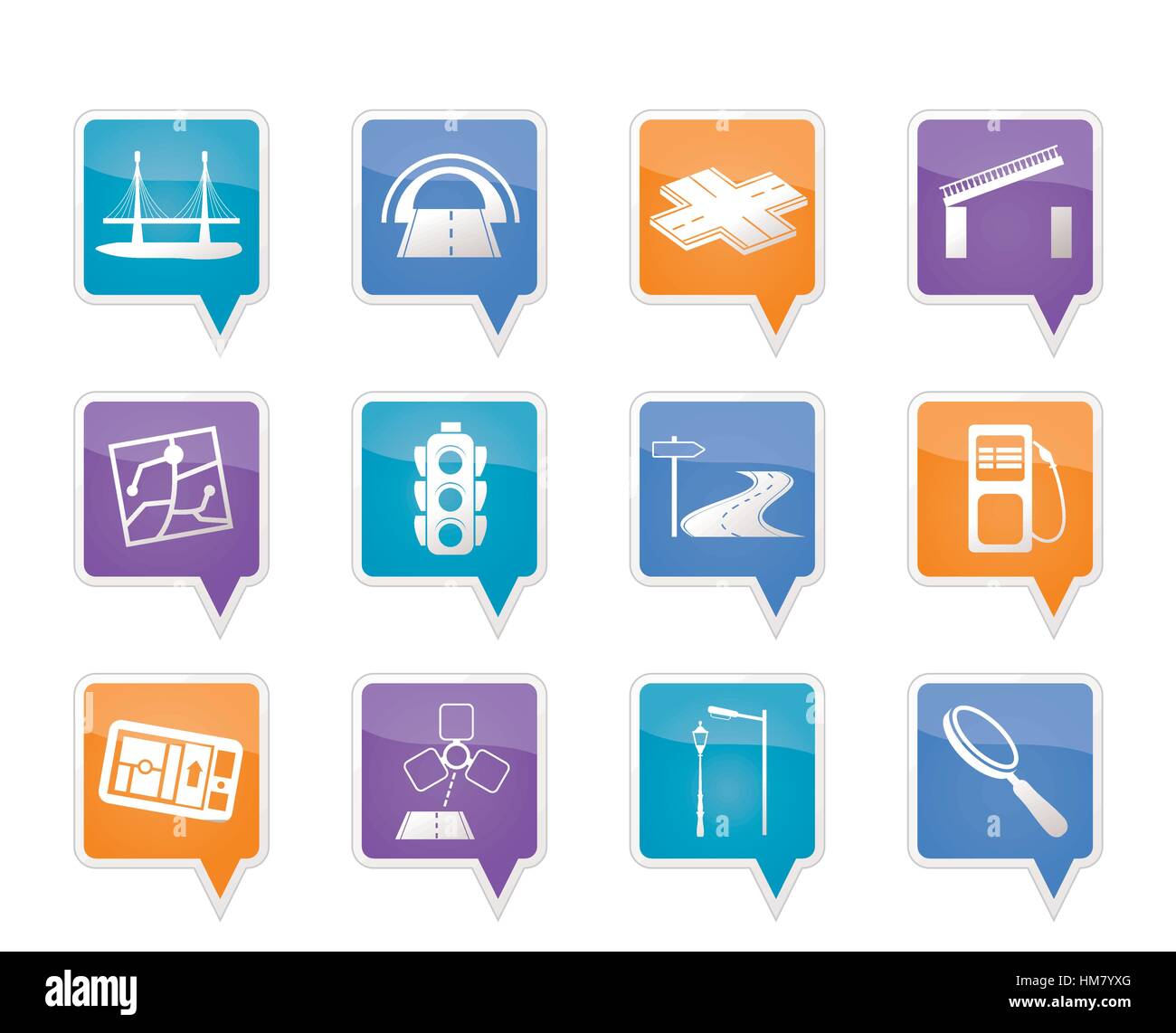 Navigation road station Cut Out Stock Images & Pictures - Alamy