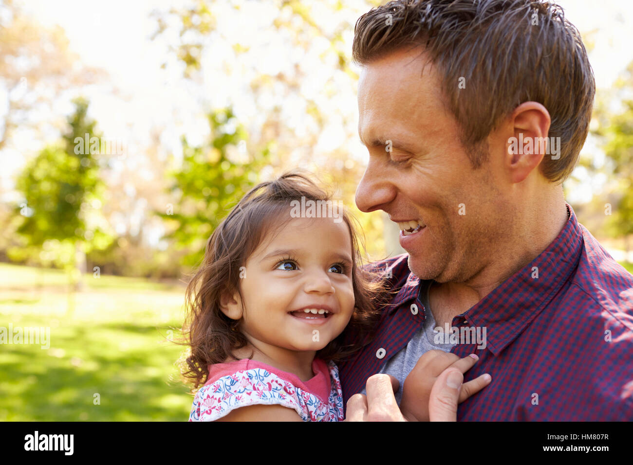 Biracial White Father Baby