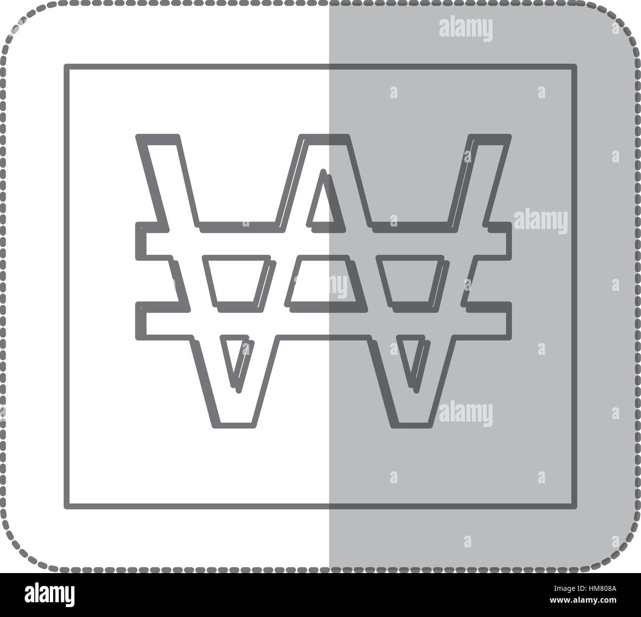 South korean currency icon vector vectors hi-res stock photography and ...
