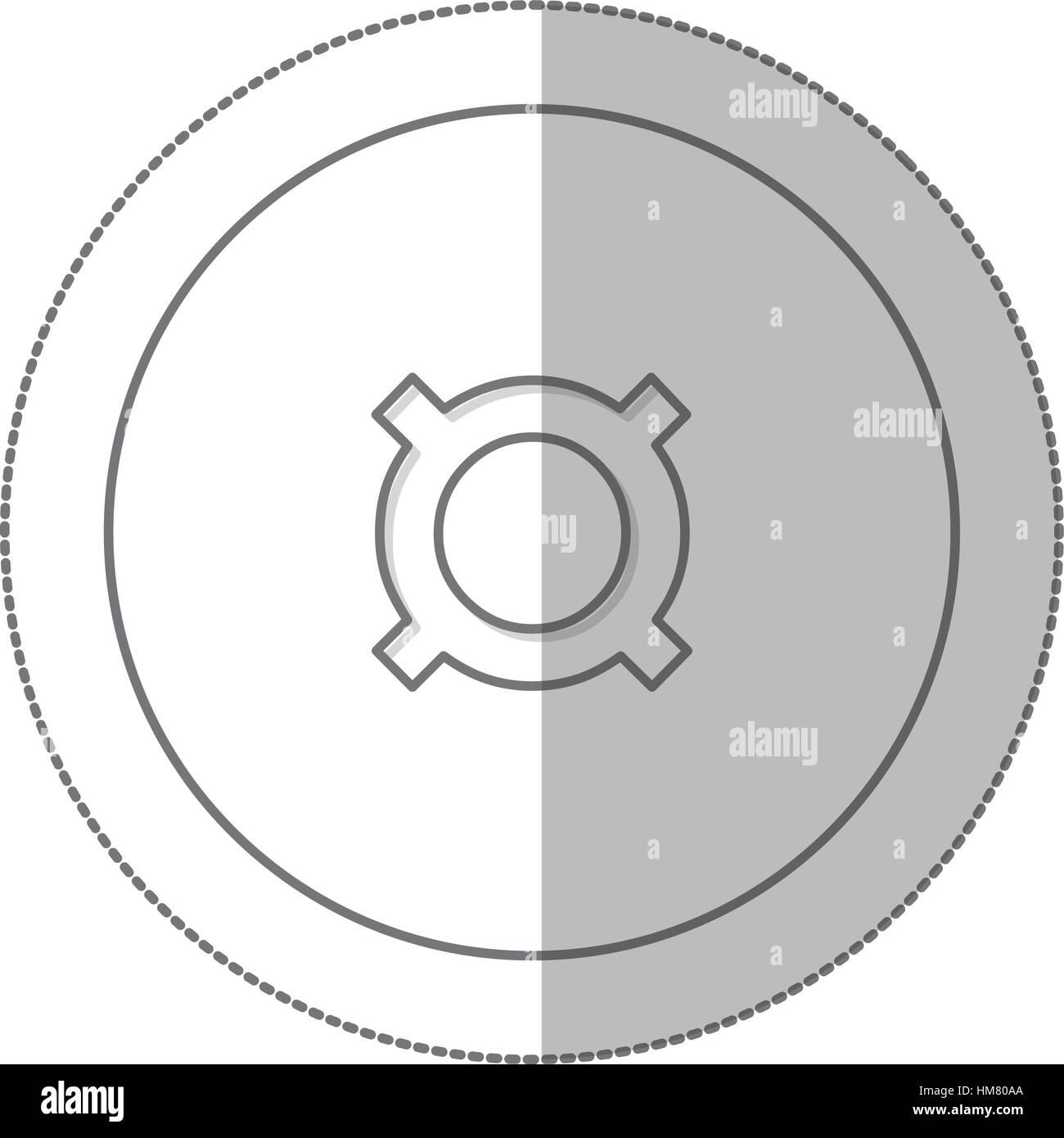 middle shadow monochrome circle with currency symbol of common use ...