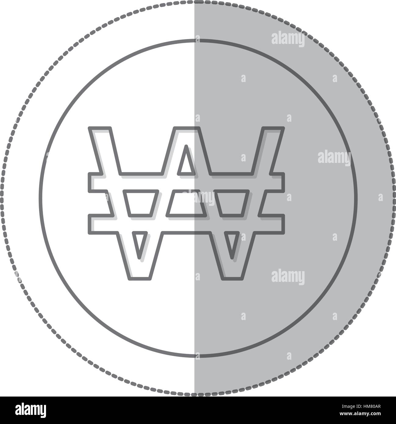 South korean currency icon vector vectors hi-res stock photography and ...