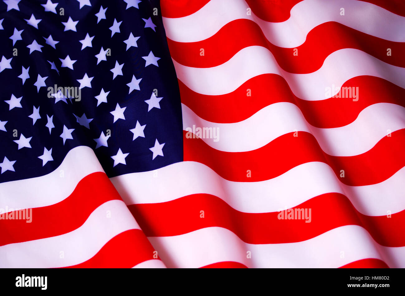 Waving American flag Stock Photo - Alamy