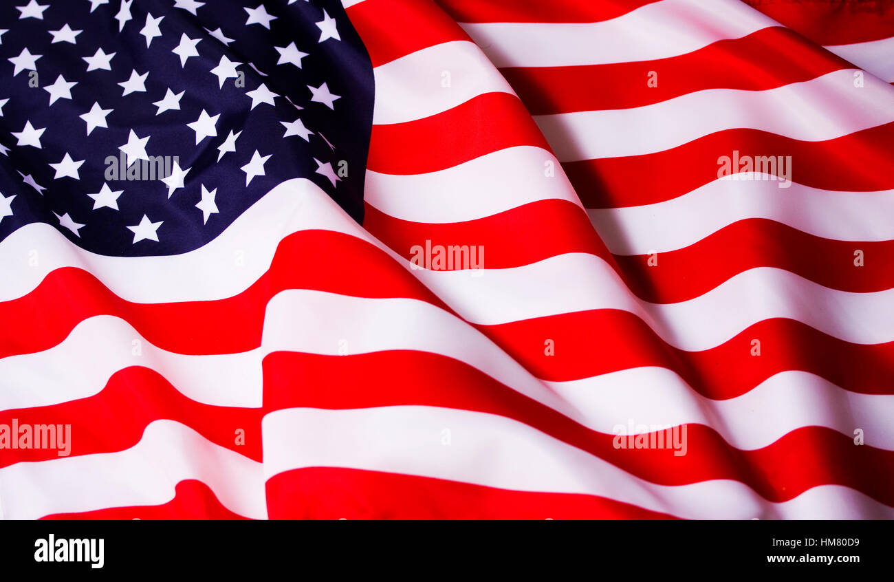 Waving American flag Stock Photo - Alamy