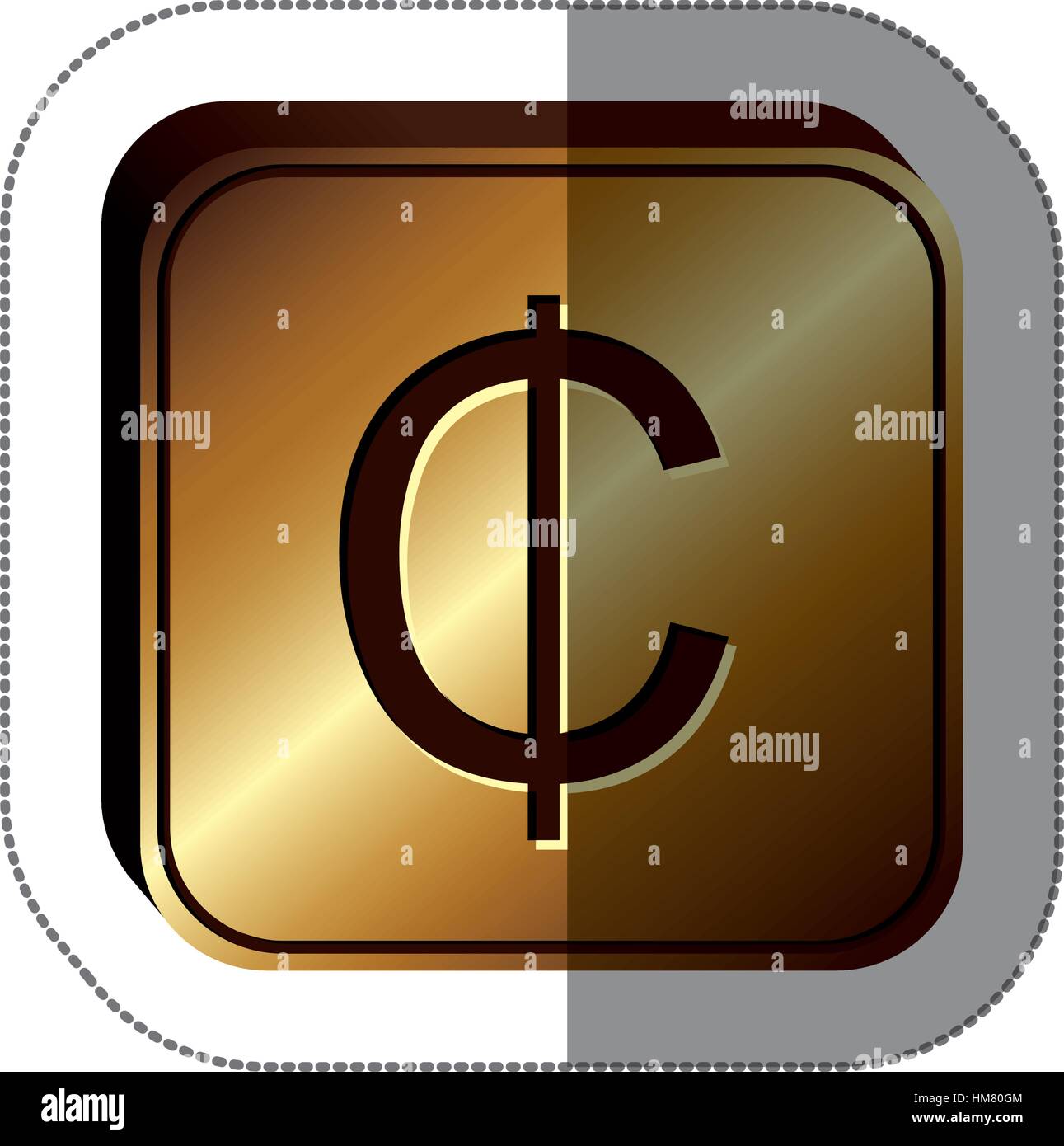 Cent penny currency symbol icon Stock Vector Images - Alamy