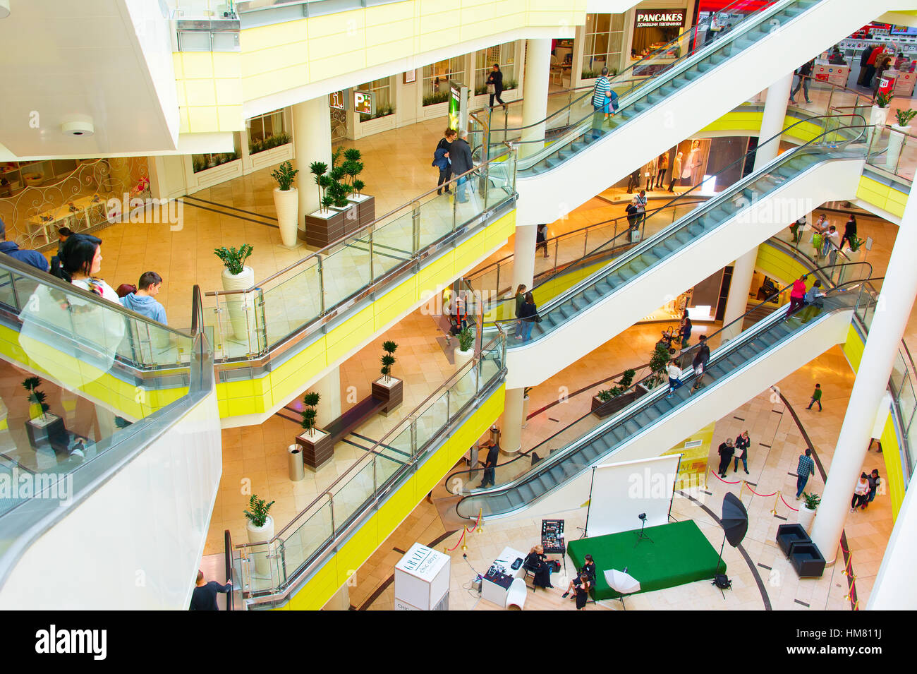 Modern shopping mall interior. Sofia. Bulgaria Stock Photo - Alamy