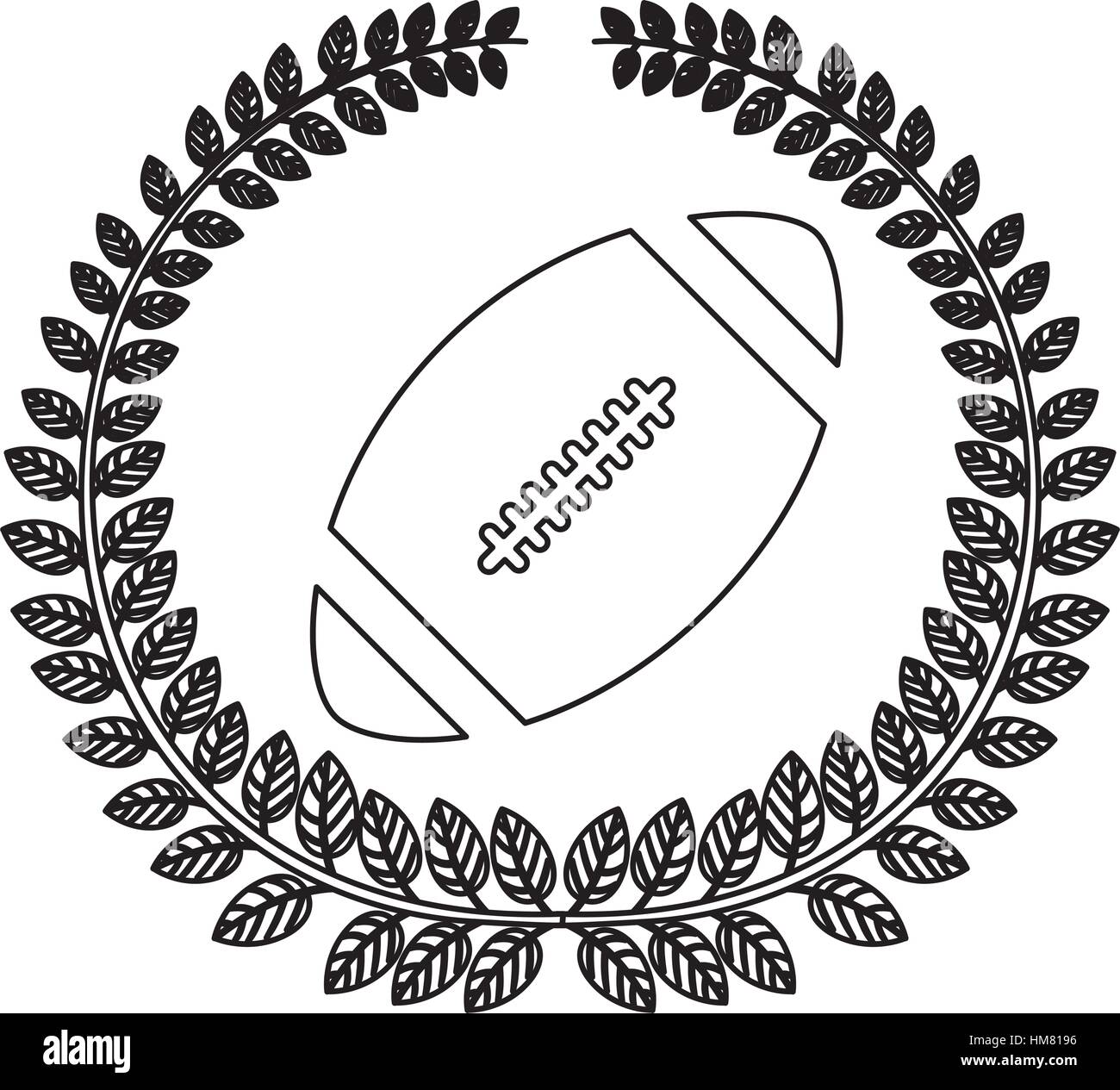 silhouette arch of leaves with football ball vector illustration Stock ...