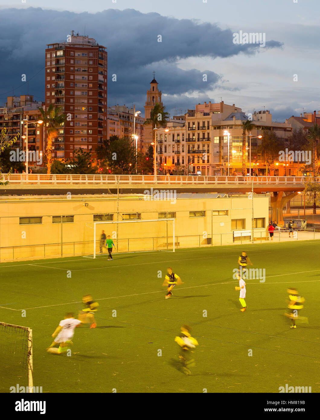 Soccer players at stadium. Valencia, Spain Stock Photo - Alamy