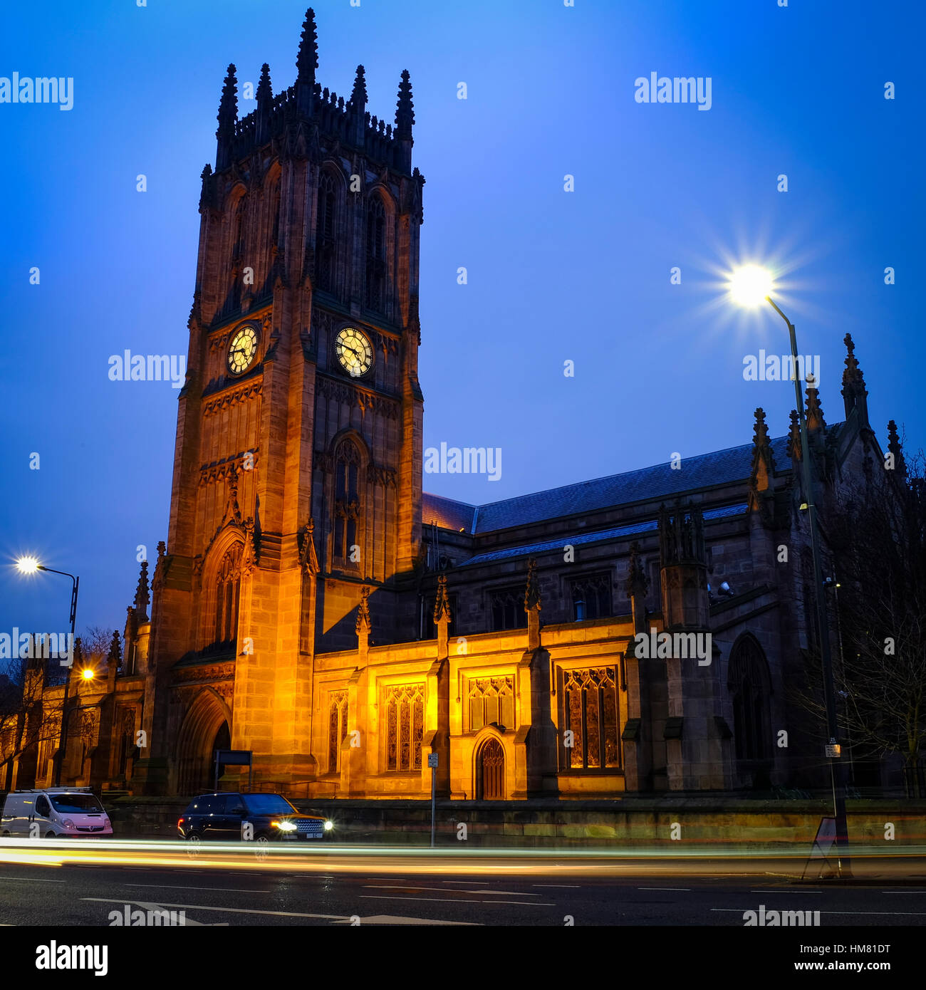 Church with spire leeds hi-res stock photography and images - Alamy