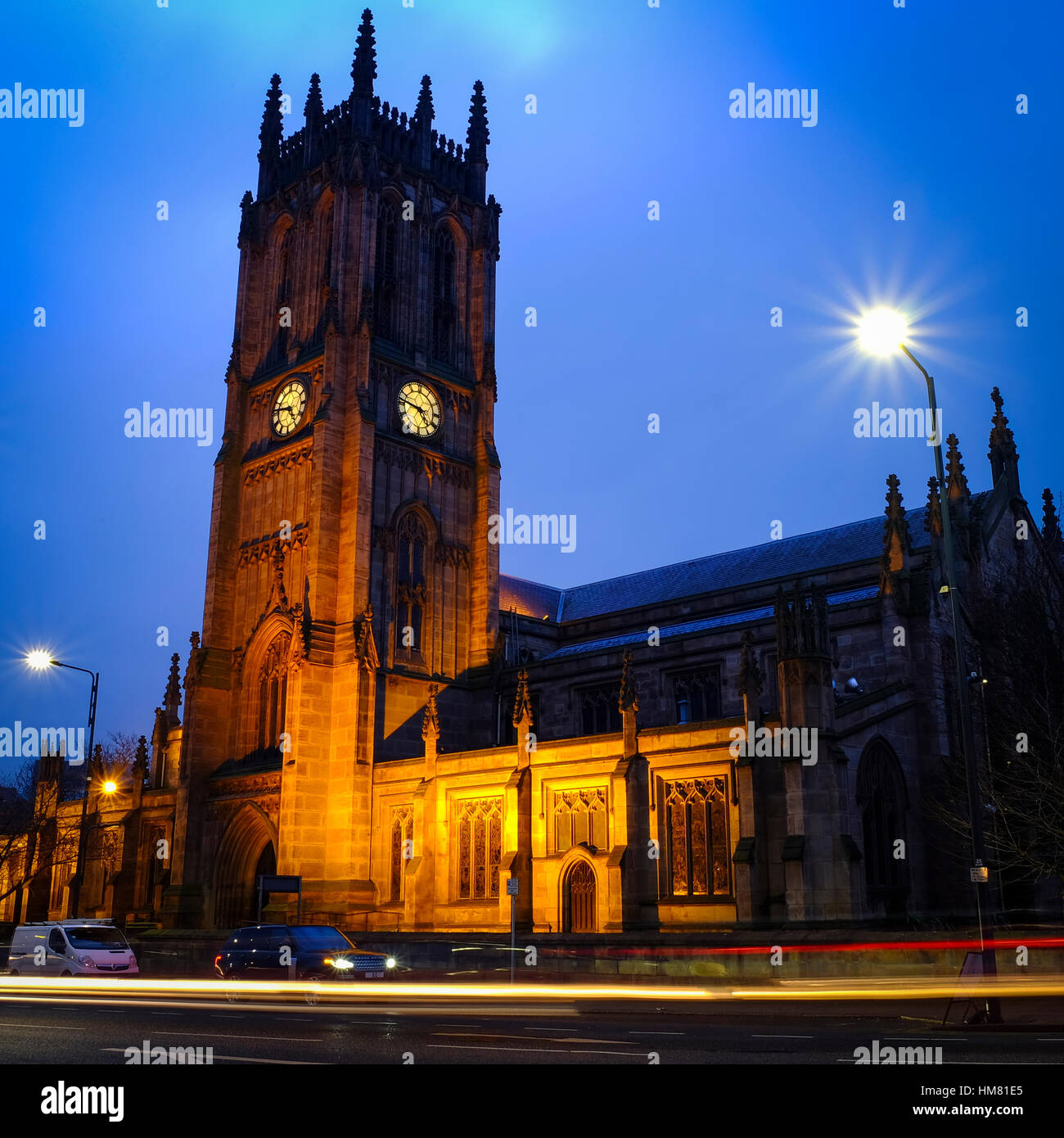 Church with spire leeds hi-res stock photography and images - Alamy