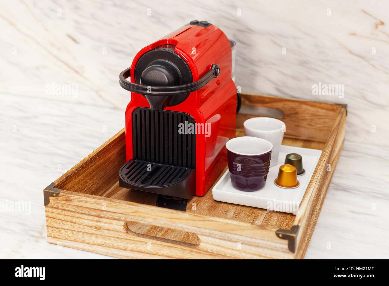 Stylish red coffee machine hi-res stock photography and images - Alamy