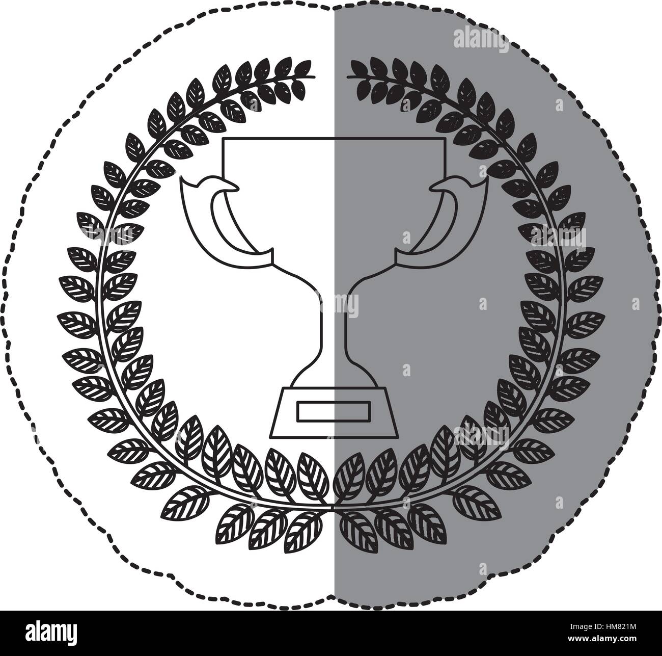 Sticker trophy cup monochrome hi-res stock photography and images - Alamy