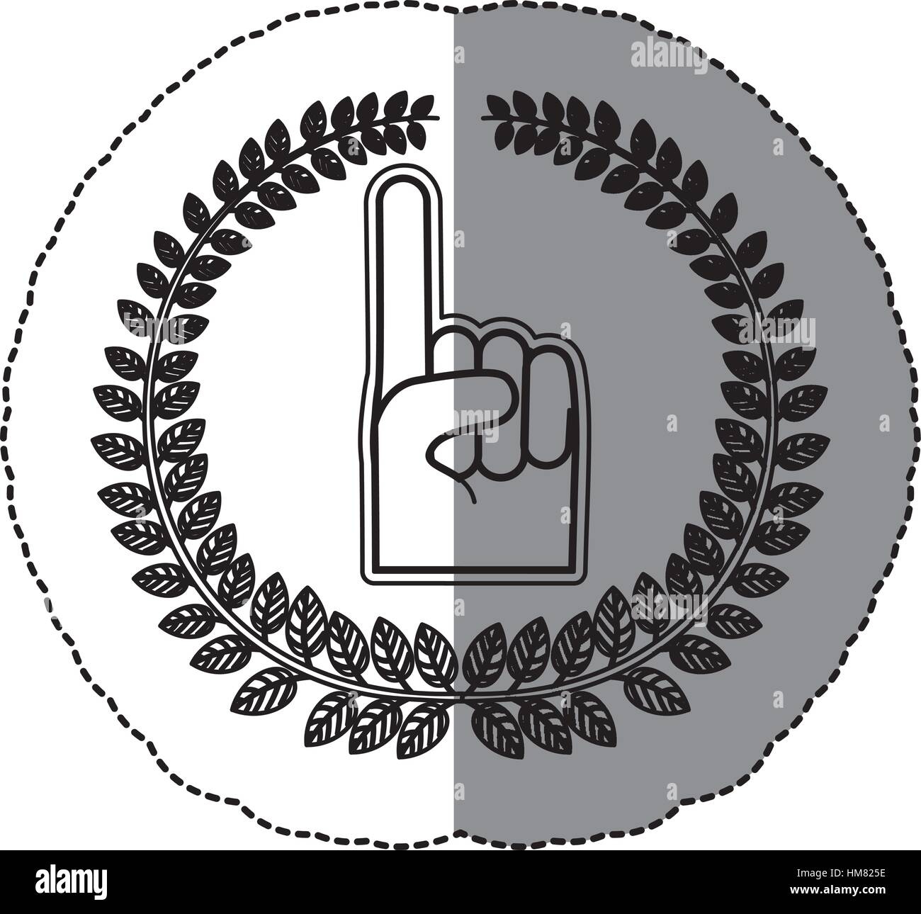 Glove middle finger hand Stock Vector Images - Alamy