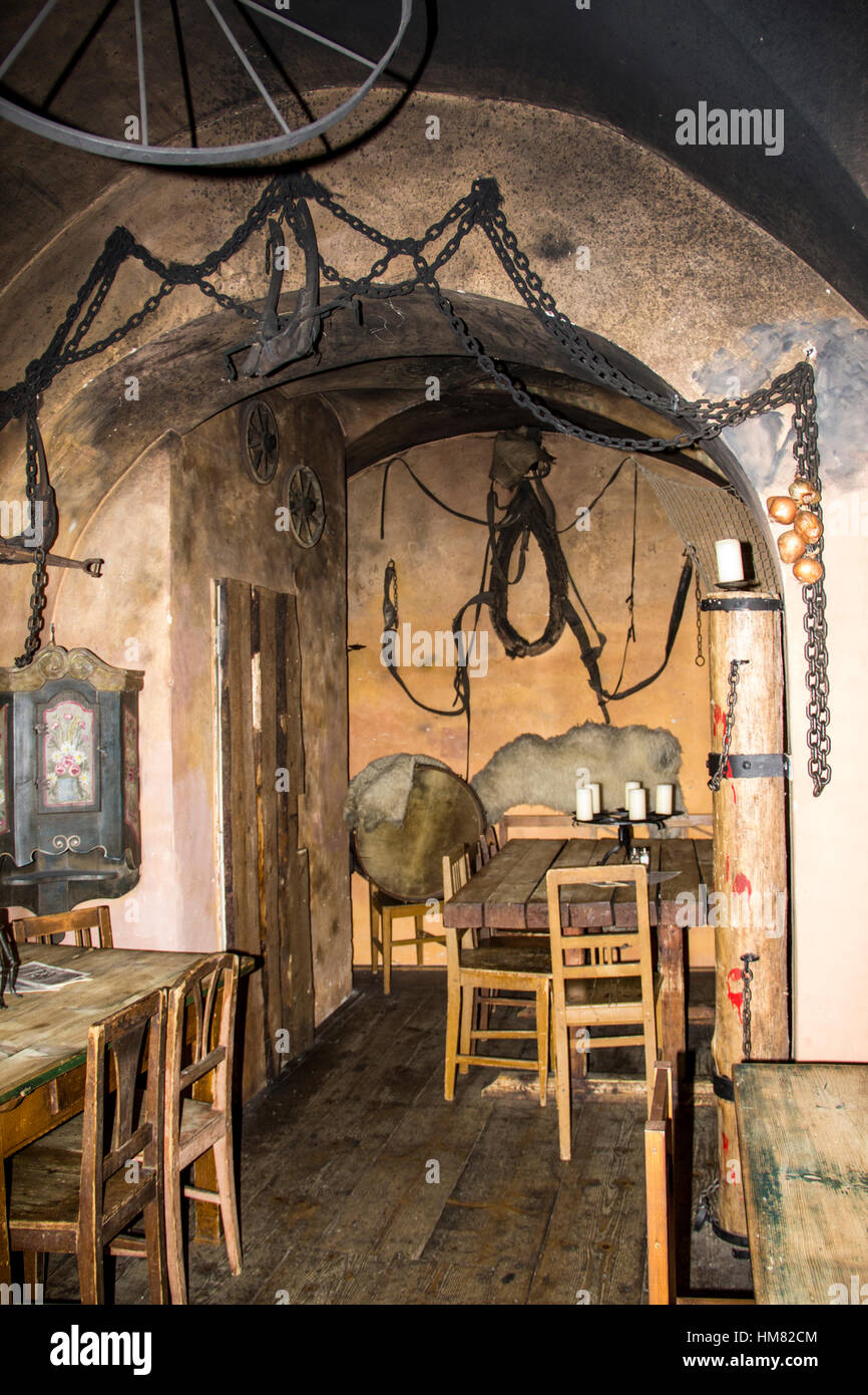 Interior of old restaurant Stock Photo - Alamy