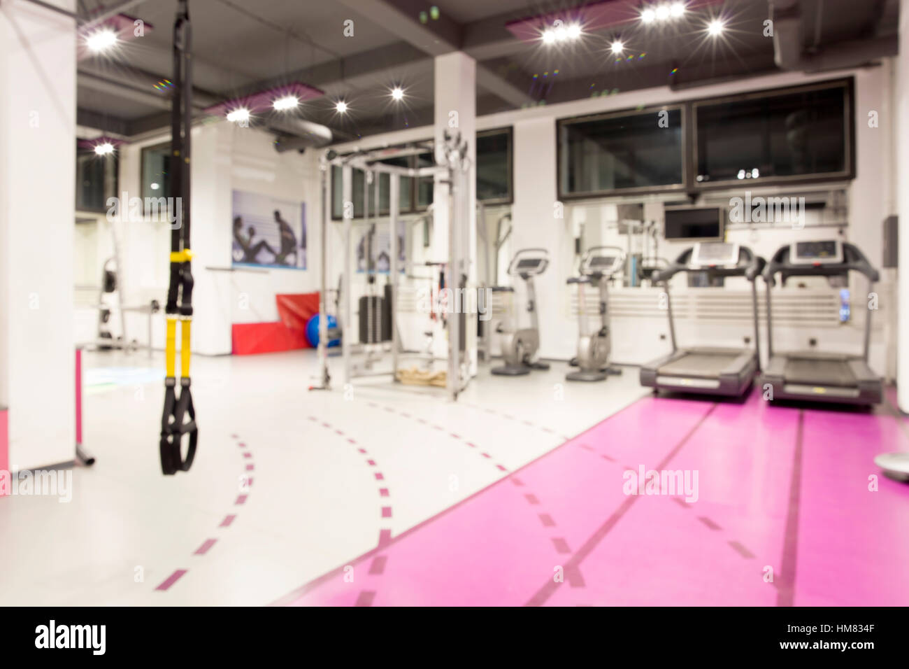 Interior of modern gym Stock Photo - Alamy