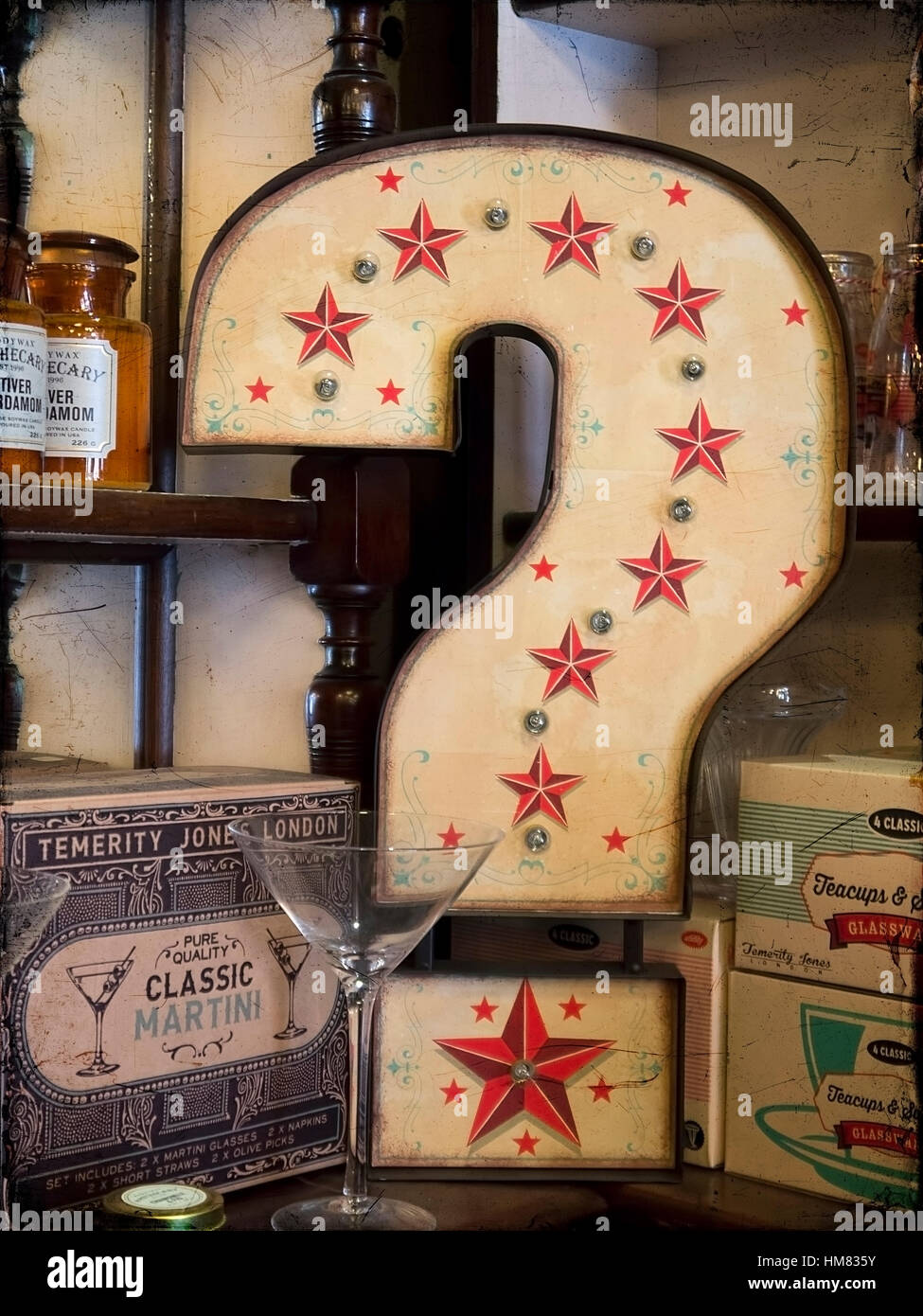 Modern retro question mark sign Stock Photo - Alamy