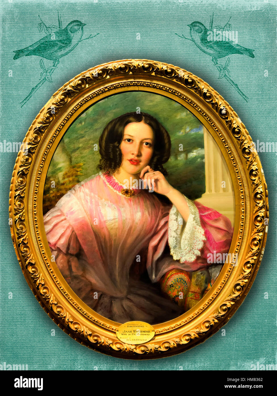 This is a portrait of Jane Whitehead a Victorian lady Stock Photo - Alamy