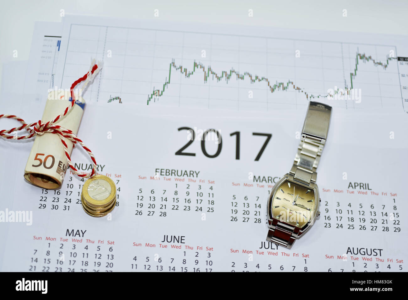 Composition of making year plans Stock Photo - Alamy
