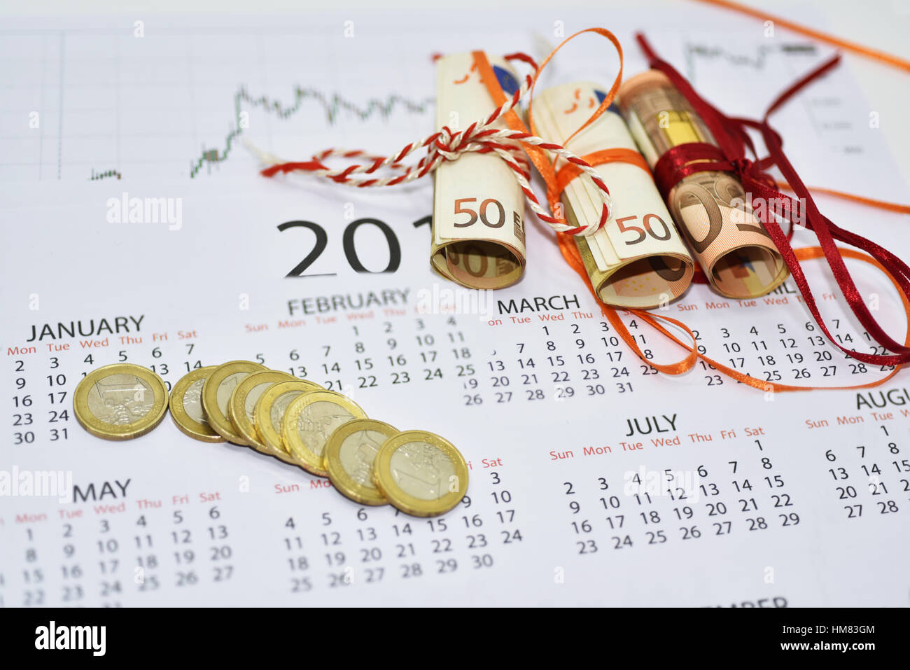 Composition of making year plans Stock Photo - Alamy