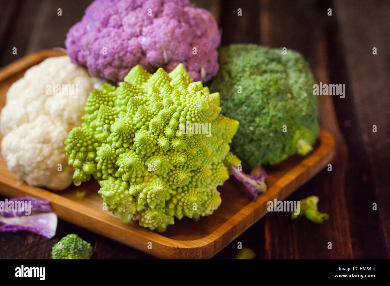 Purple romanesco broccoli hi-res stock photography and images - Alamy