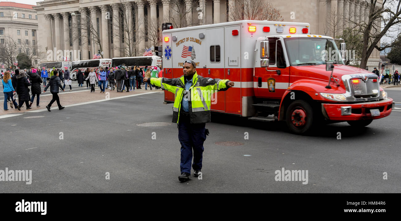 Washington,DC., USA, 21th Janaury, 2017 A Washngton DC. police officer ...