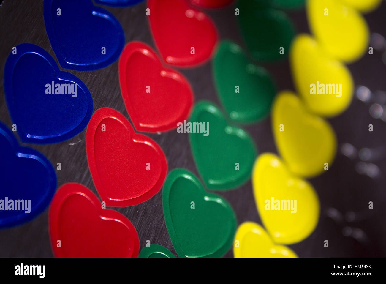 Multiple hearts of different colors Stock Photo - Alamy