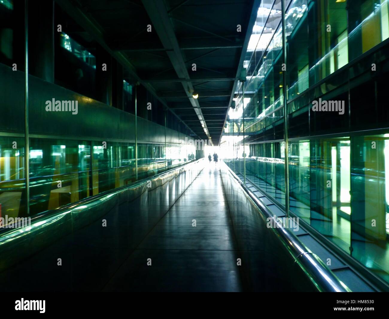 Light and Reflection with Silhouette, interior hallway, Marseille ...
