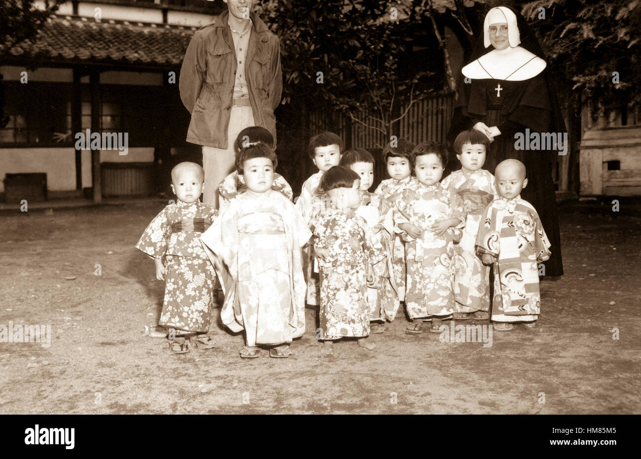 The Angel Guardian Home, a Catholic home for orphans, in Kumanoto ...