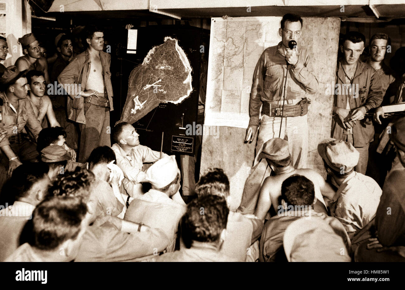 Lieutenant Wade discusses overall importance of target at pre-invasion ...