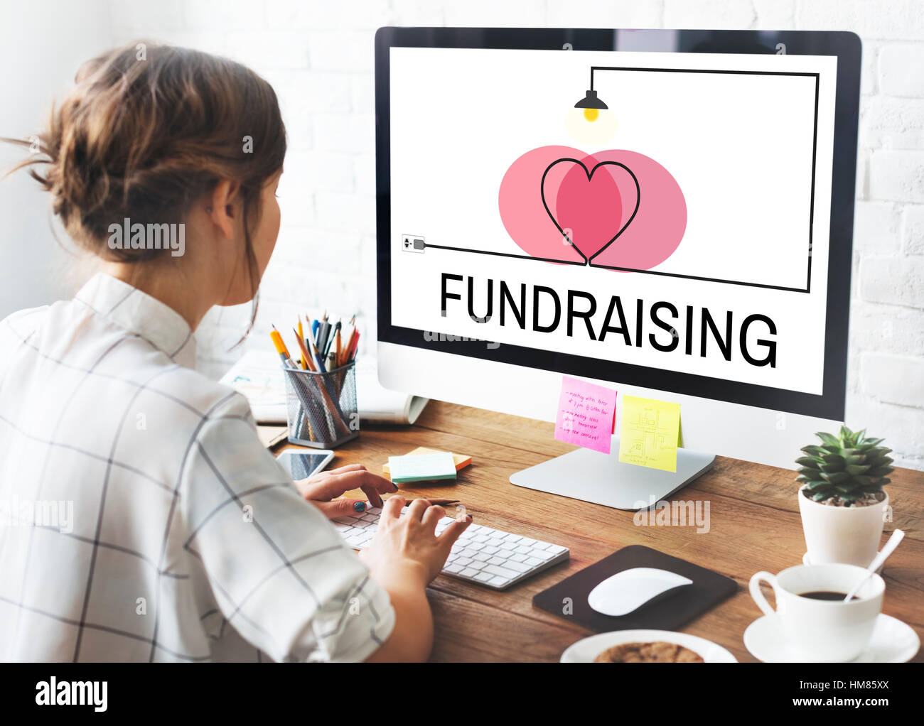 Fundraising Support Heart Icon Concept Stock Photo - Alamy