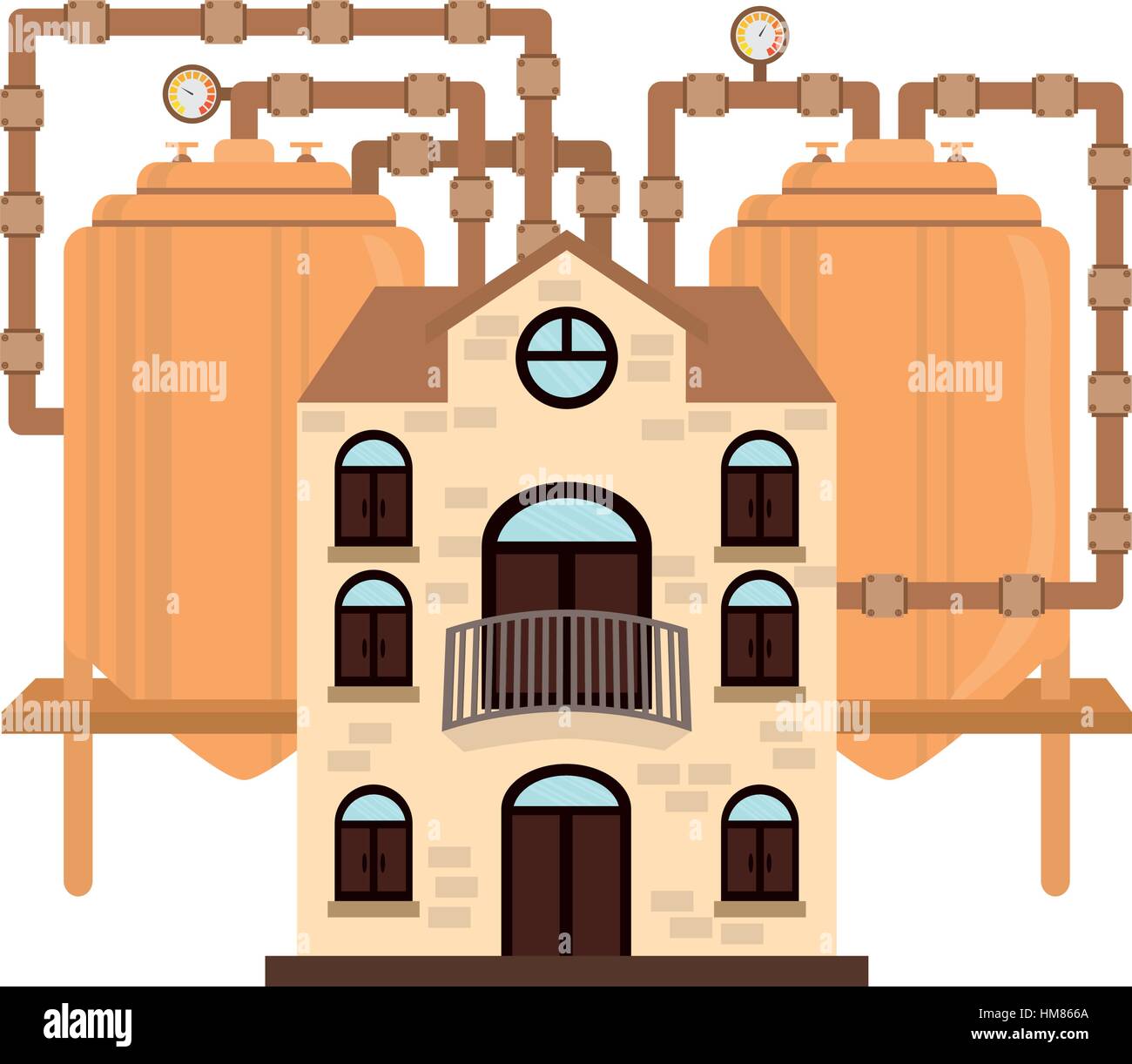 beer factory icon image design, vector illustration Stock Vector Image ...