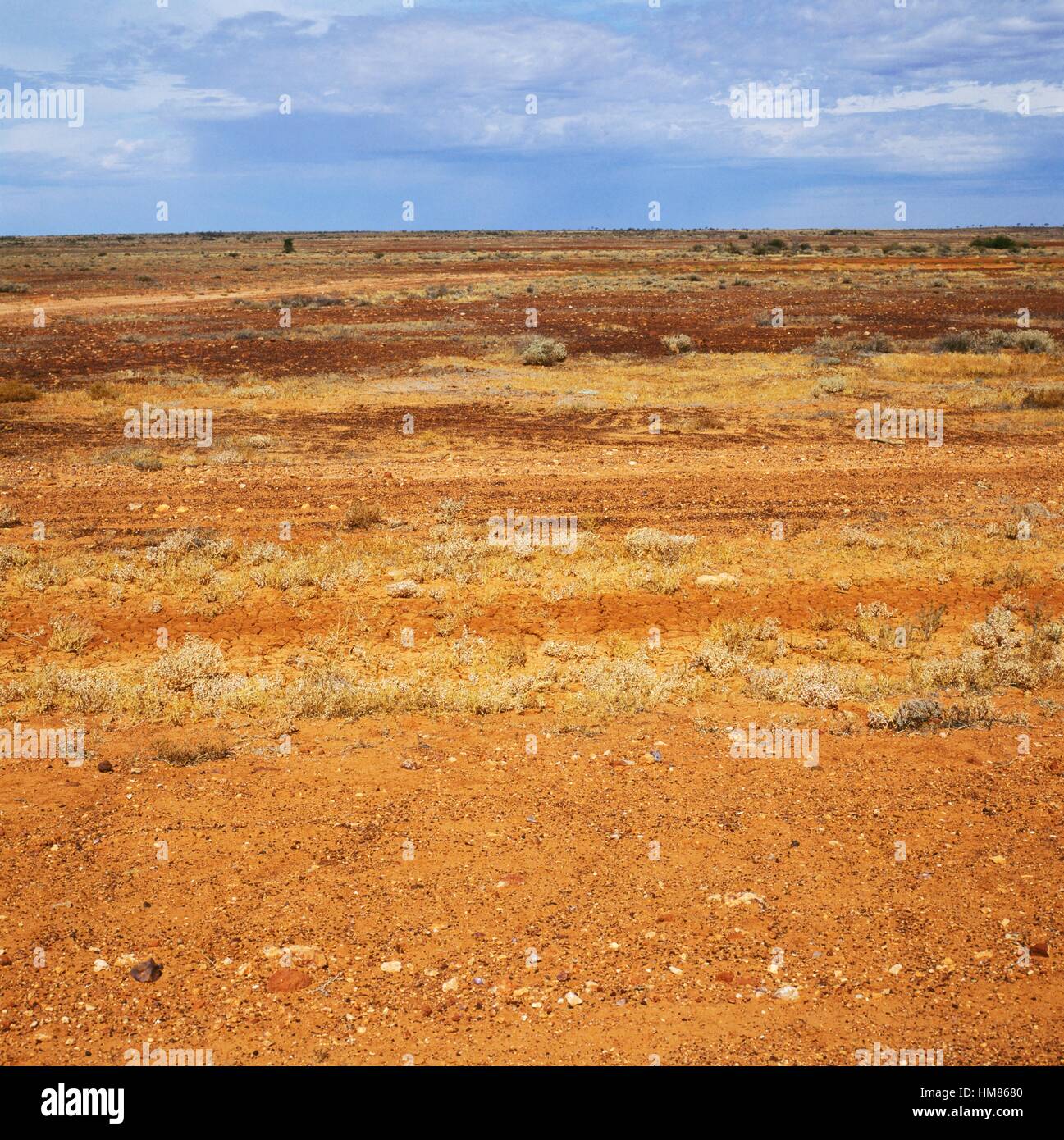 Desert landscape along Stuart higway, South Australia, Australia Stock ...