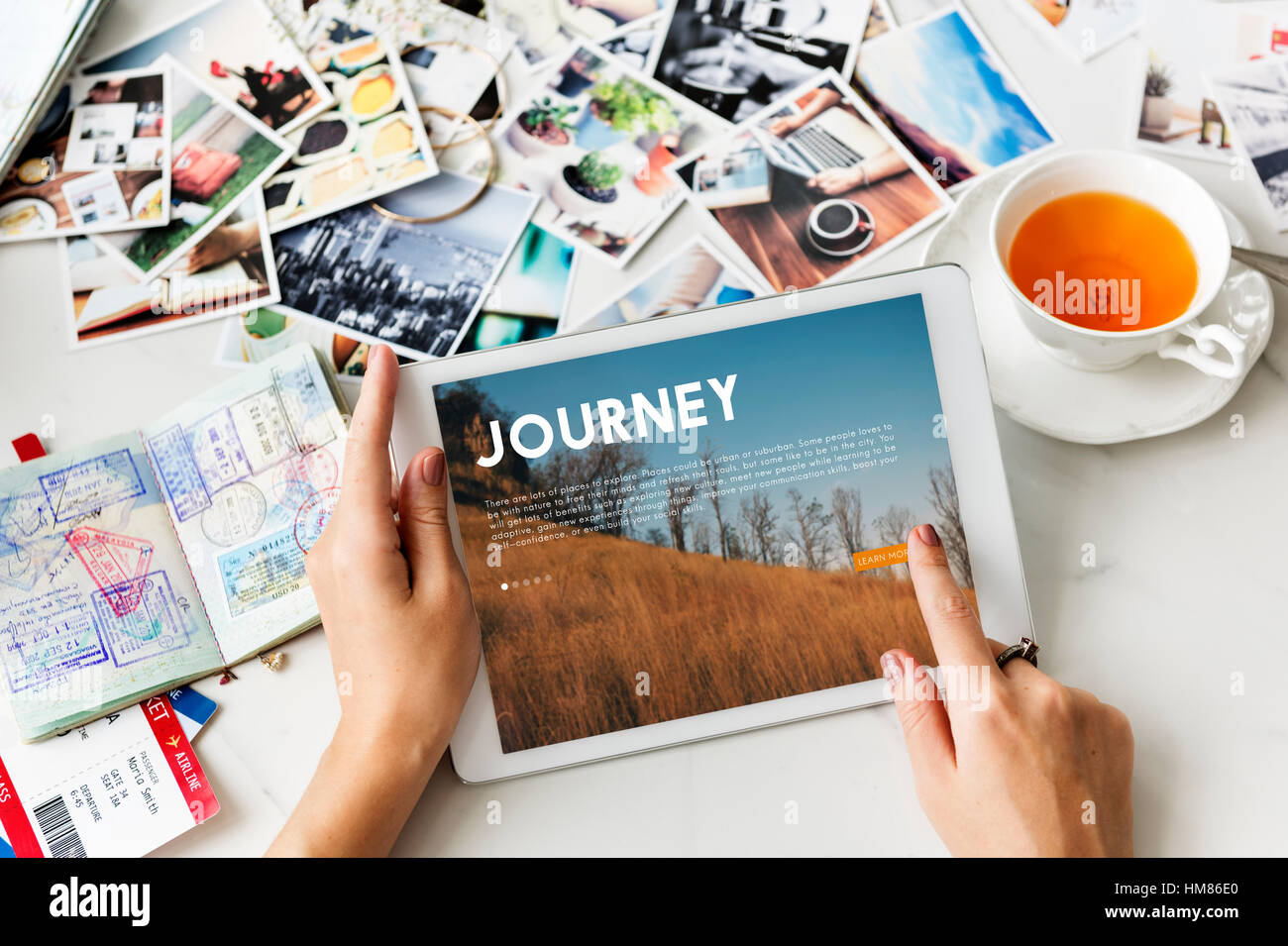 Journey Travel Trip Destination Concept Stock Photo - Alamy