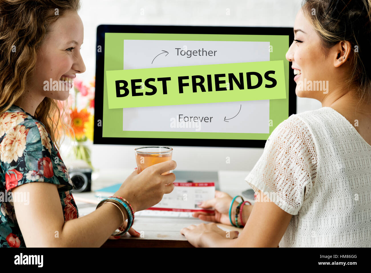 Best Friends Love Partnership Concept Stock Photo - Alamy