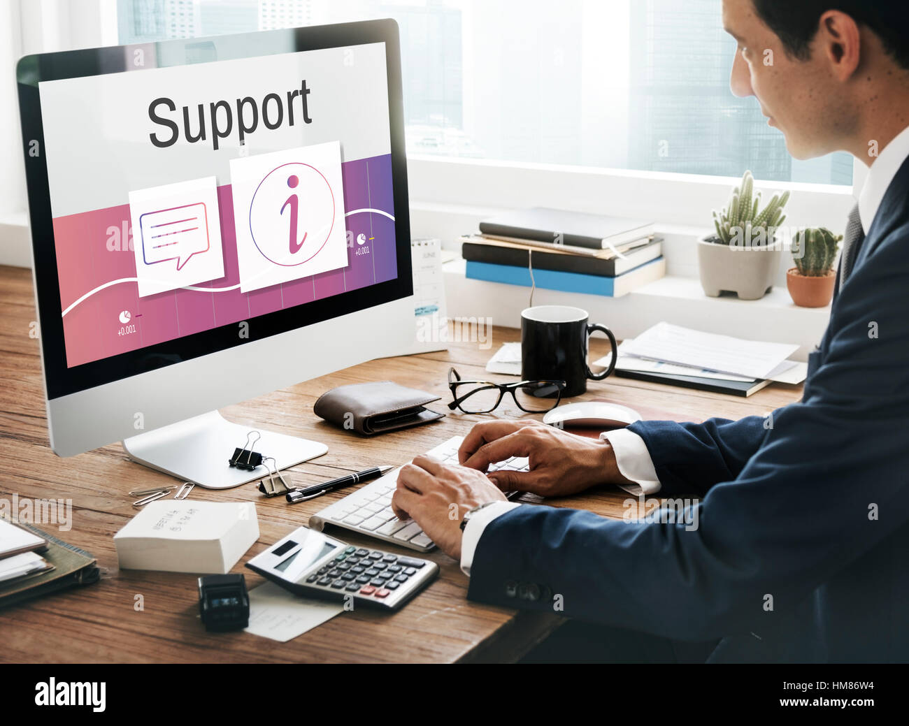 Information Customer Service Help Desk Concept Stock Photo - Alamy