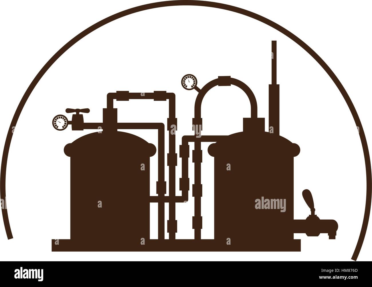 Beer tanks Stock Vector Images - Alamy